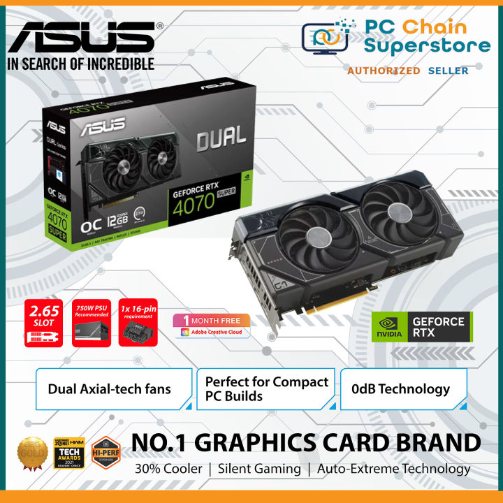 ASUS Dual GeForce RTX 4070 SUPER OC Edition / Non OC graphics card ...