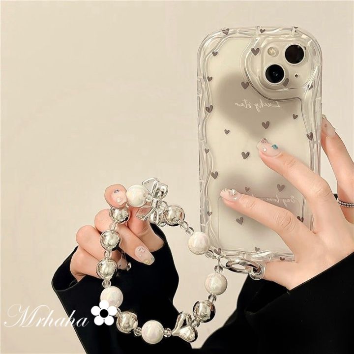 Roujiang Casing+Bead Chain for iPhone 16 15 14 13 12 11 Pro Max X Xr Xs ...