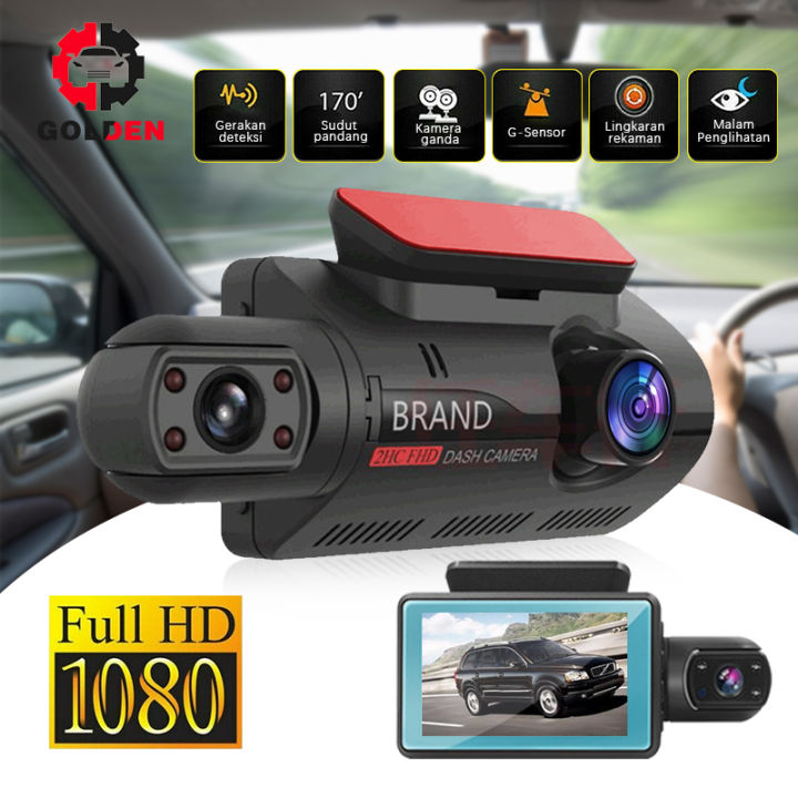 Rekorder Kamera Dashboard Otomotif DVR3 "1080P Lensa Mengemudi Recorder ...