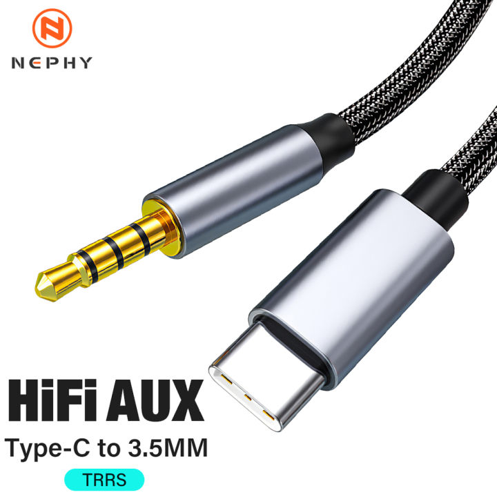 High quality USB Type C To 3.5 mm TRRS 4 Pole Aux Cable For Phone 15 Pro Max Samsung Xiaomi mi ...