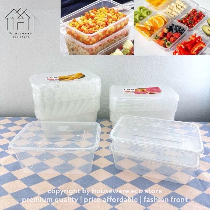 LAVA Disposable Plastic Rectangle Container / Fruit Salad Lunch Box ...