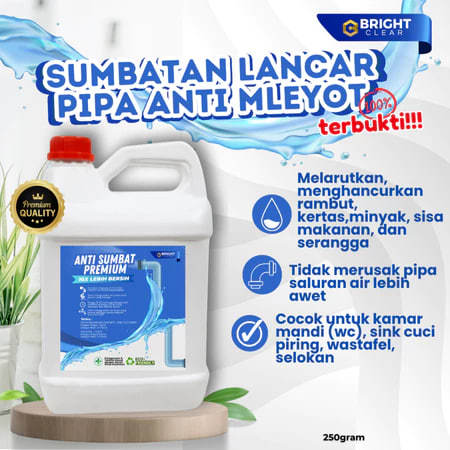 ANTI SUMBAT PREMIUM UNTUK WC PIPA PEMBERSIH SALURAN AIR TOILET WASTAFEL ...