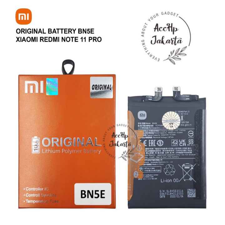 Baterai Batre Xiaomi Redmi Note 11 Pro 4G / Note 12 Pro 4G BN5E Batrei ...