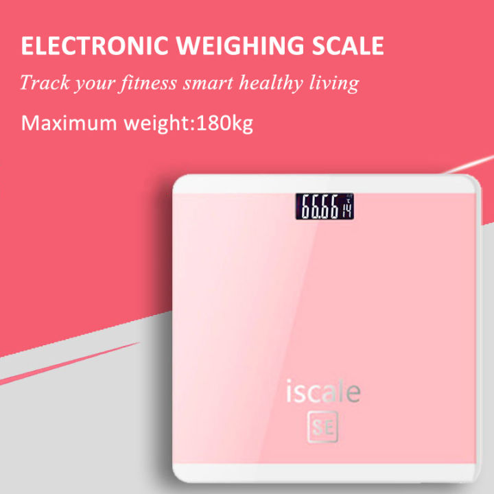 Body Weight Scale Digital LCD Electronic Scale Body Weight Scale USB Charging Tempered Glass ...