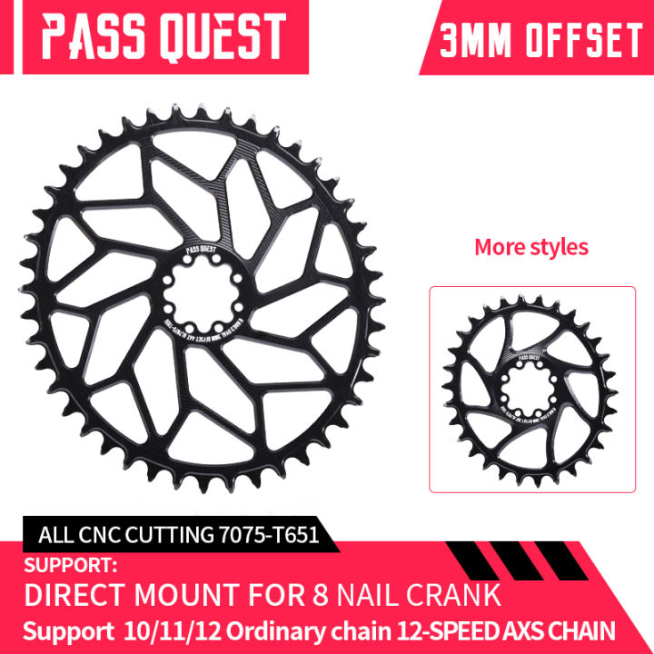 PASS QUEST SRAM 8-Bolt Direct Mount Narrow Wide Chainring for Force RED ...