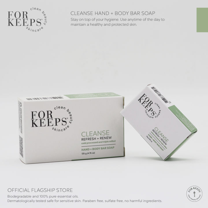 For Keeps Clean Beauty CLEANSE Hand + Body Bar Soap | Lazada PH