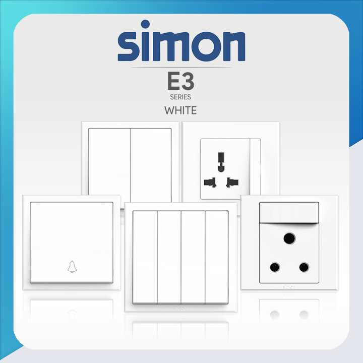SIMON E6 Series White Switches & Socket Outlet SIRIM Approved Suis ...