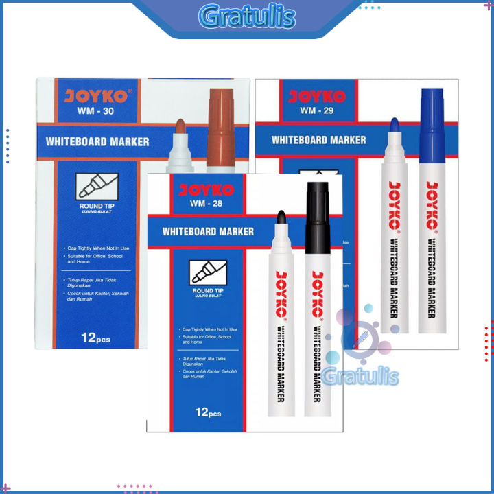 SPIDOL WHITE BOARD JOYKO NON PERMANENT [WM-28/12 PCS/1 PACK] / SPIDOL ...