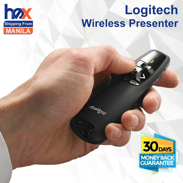 Logitech Wireless Presenter R400 Wireless Presentation Remote Clicker ...