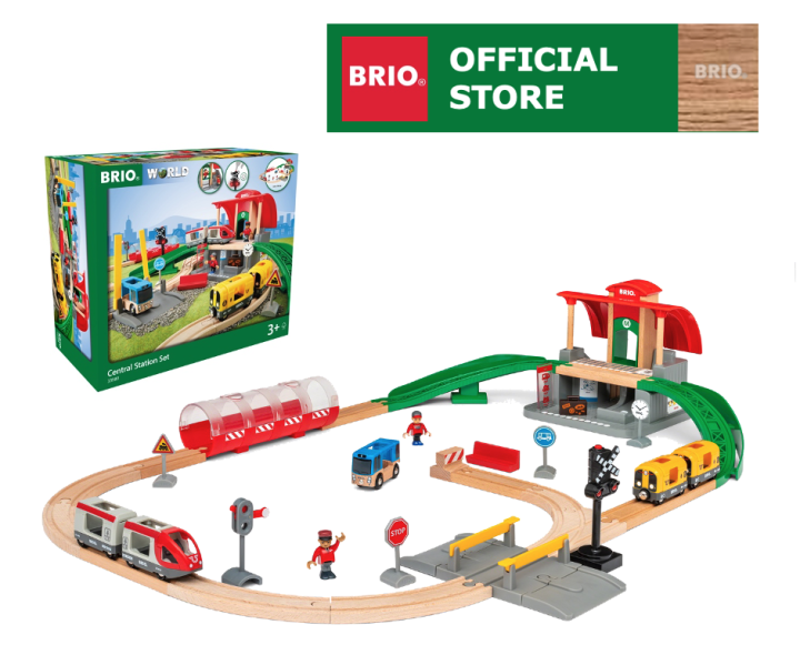 BRIO Central Station Set (33989) Creative Kit Kids Building Wooden ...