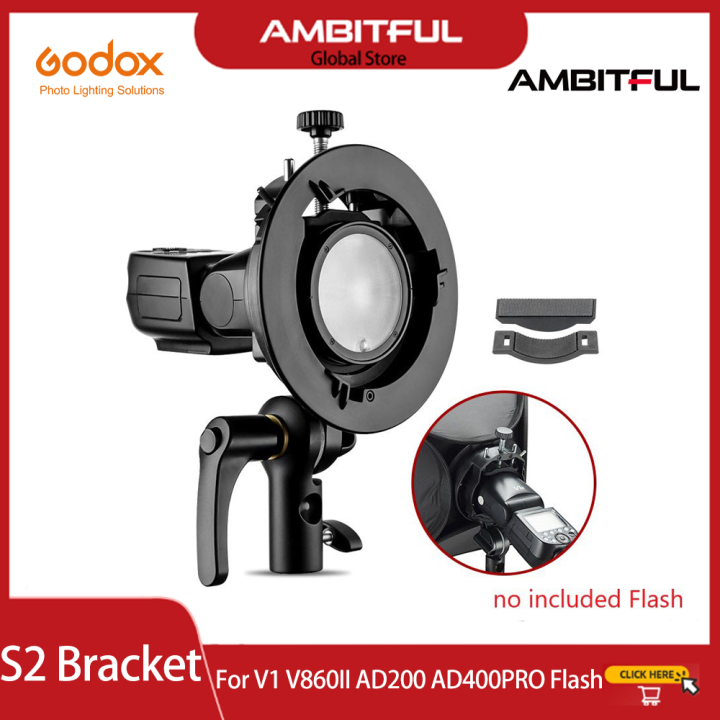 Godox S2 Bowens Mount Flash S-type Holder Bracket for Godox V1 V860II ...