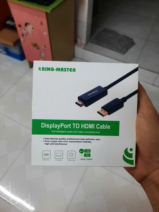 Cáp DisplayPort sang HDMI - 1.8m - Kingmaster | Lazada.vn
