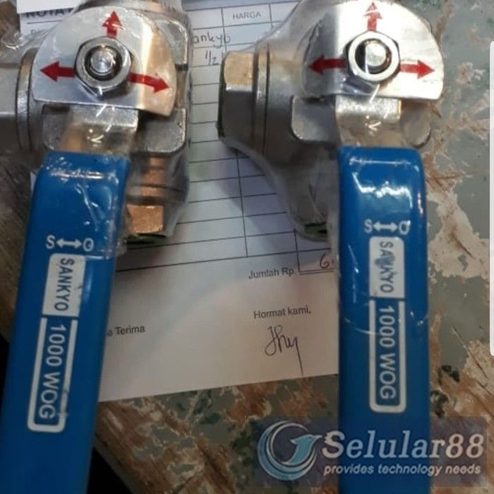 Sankyo Ball Valve 2 inch 3 way T Port stop kran 3 arah ORIGINAL RESMI ...