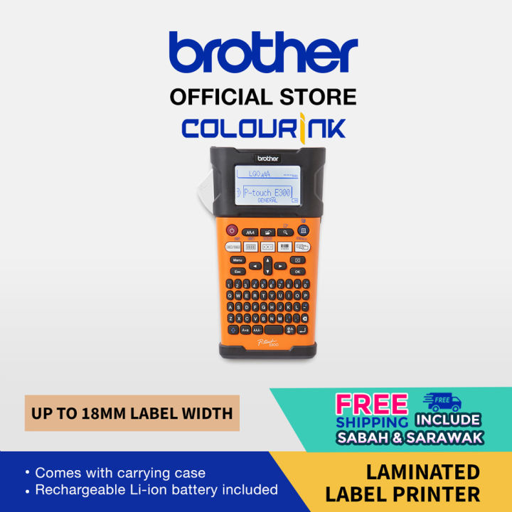 Brother Laminated Label Printer PT-E300VP Portable Industrial Handheld ...