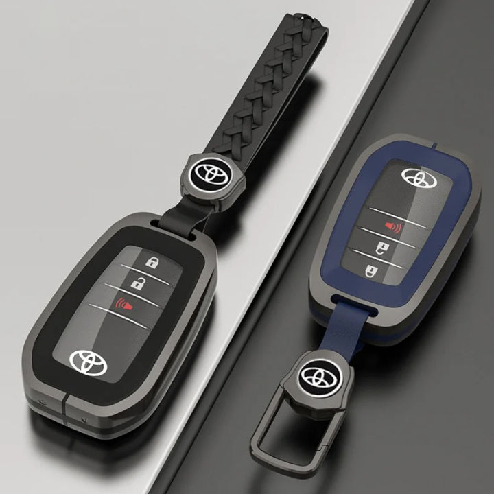 Car Key Case Cover For Toyota Land Cruiser 200 300 Prado Crown TLK 200 ...
