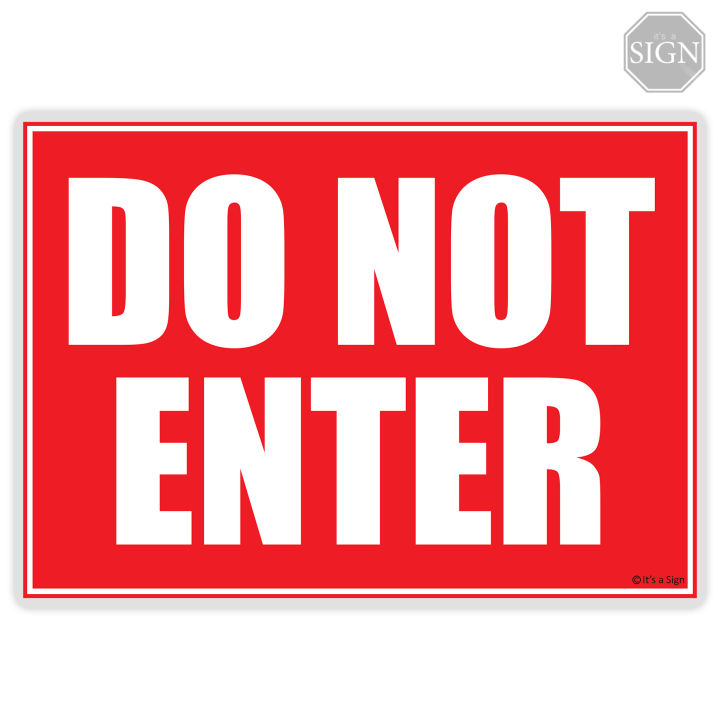 Do Not Enter Sign - Laminated Signage - A4 Size | Lazada PH