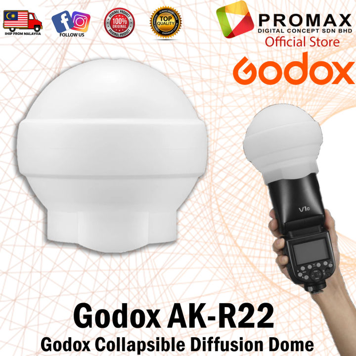 Ready stock!! GODOX Collapsible Diffusion Dome AK-R22 100% Original GODOX Malaysia | Lazada