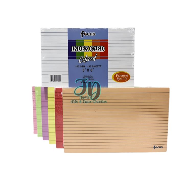 [5" x 8"] Focus Colored Index Card [100 Sheets] | Lazada PH