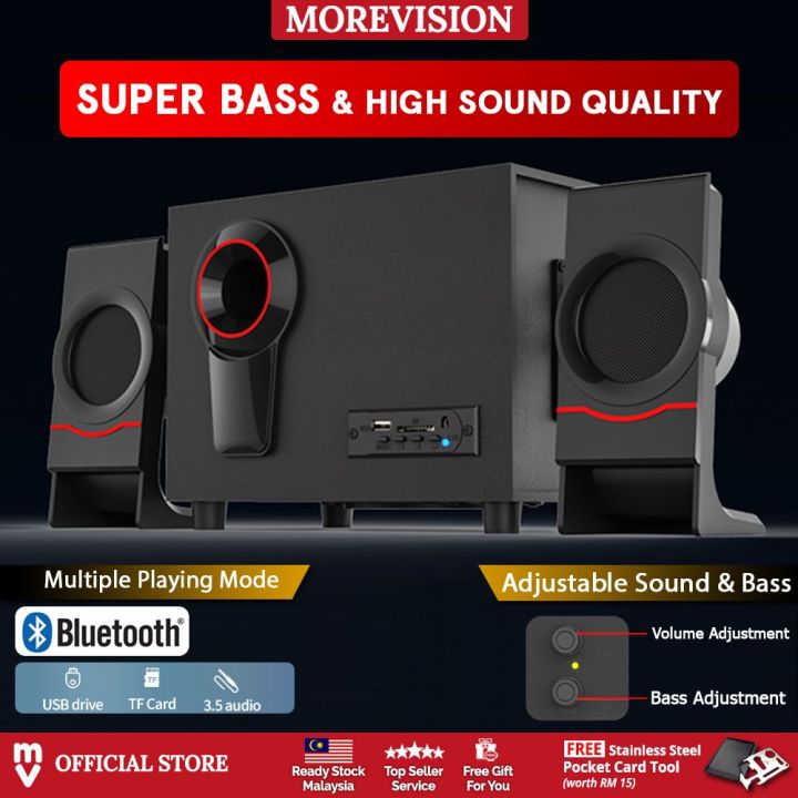 USB Bass Speaker Set Bluetooth Strong Bass Stereo Surround Sound Box ...