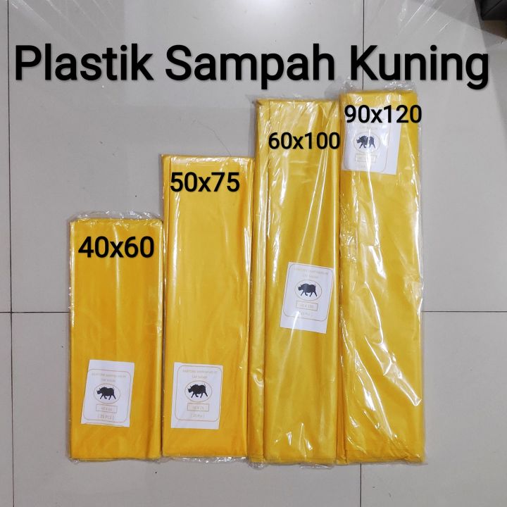 Plastik sampah Kuning 90x120 (isi 8pcs), kantong plastik medis, Plastik ...