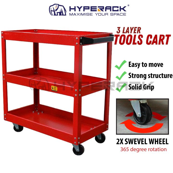 HYPERACK ™️ [High Quality] Trolley Rack Steel Rack Tool Trolley Storage ...
