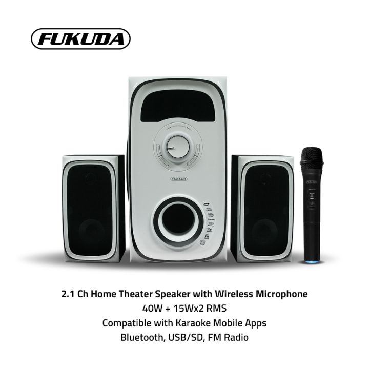 Fukuda Karaoke Speaker System Home Theater Speaker 2.1 Channel with ...