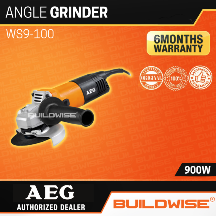 AEG Angle Grinder 4'' 900 Watts / 11000RPM WS9-100「BUILDWISE®」 | Lazada PH