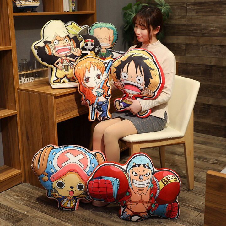 clu One Piece Plush Pillow Luffy Nami Sanji Zoro Chopper Stuffed Dolls ...