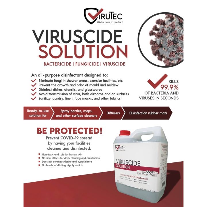 Viruscide Disinfectant Solution (1 Gallon) | Lazada PH