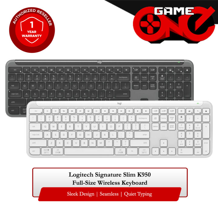 Logitech Signature Slim K950 Full-Size Wireless Keyboard | Lazada PH