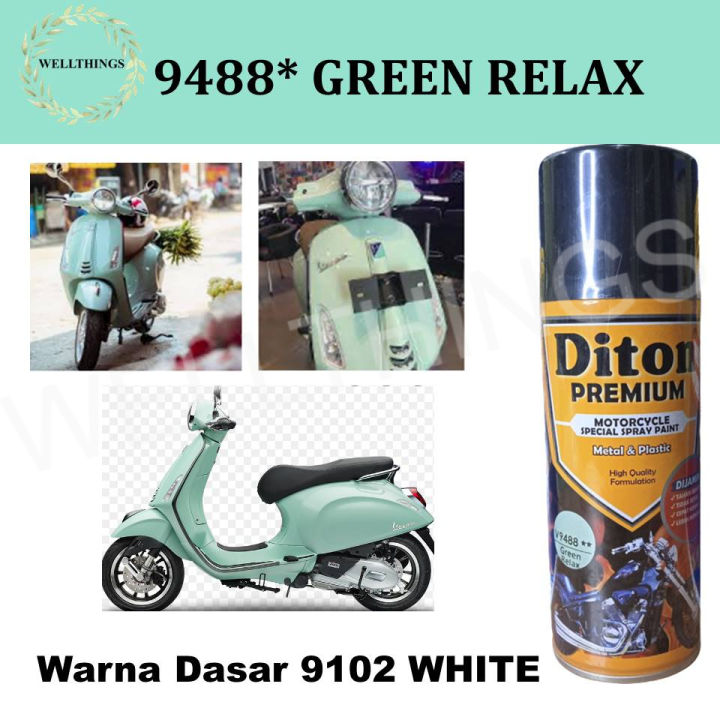 Cat Pilox Diton Premium Vespa Green Relax 9488 Warna Hijau Muda Daun ...
