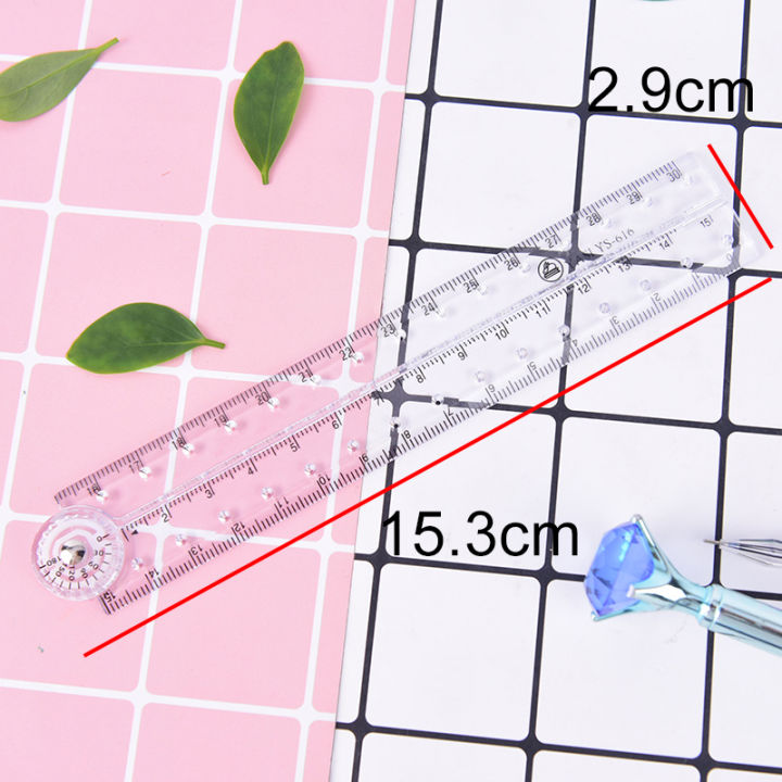 Kui-Min clear plastic acrylic folding straight rulers 30cm drawing kid ...