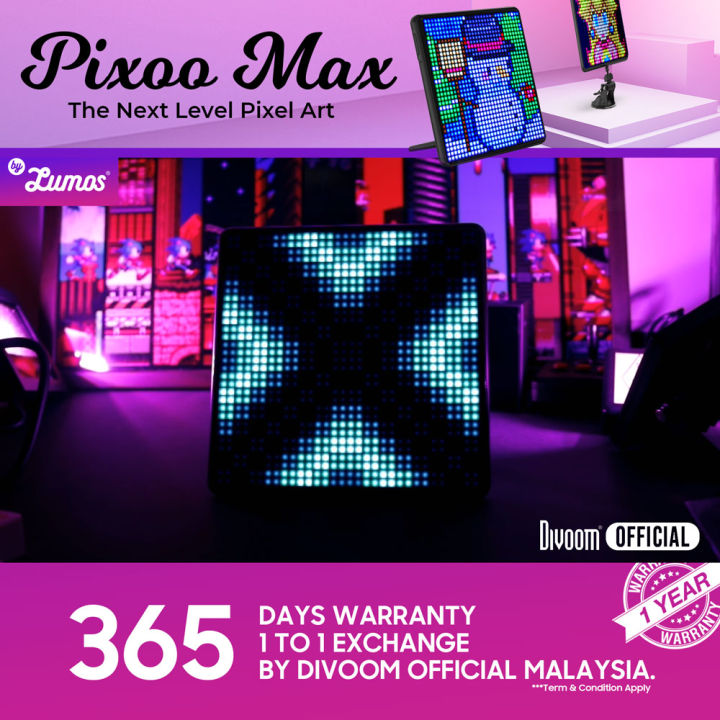 【READY STOCK】Divoom Pixoo Max Multi-Purpose DIY Pixel Art LED Display ...