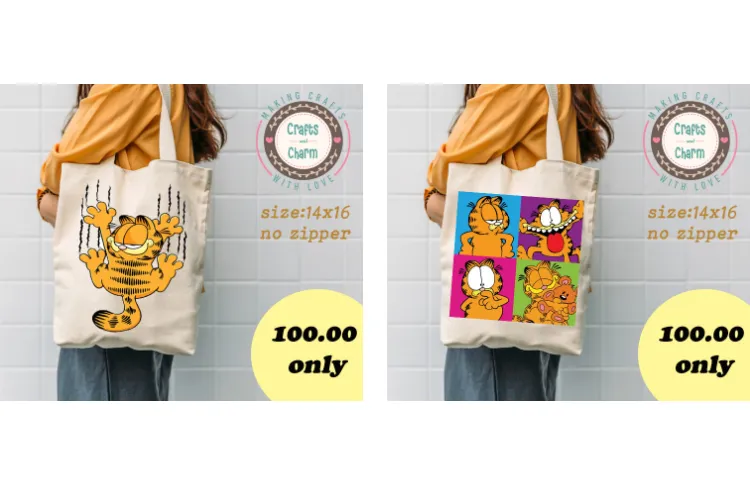 garfield canvas tote bag | Lazada PH