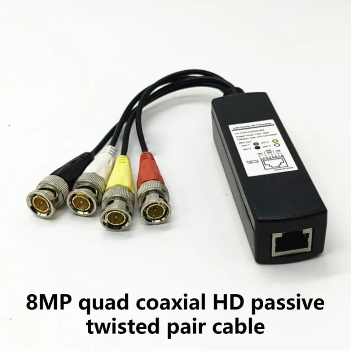 4Channel 8MP Passive Video Balun Transceiver for CCTV Systems with High ...