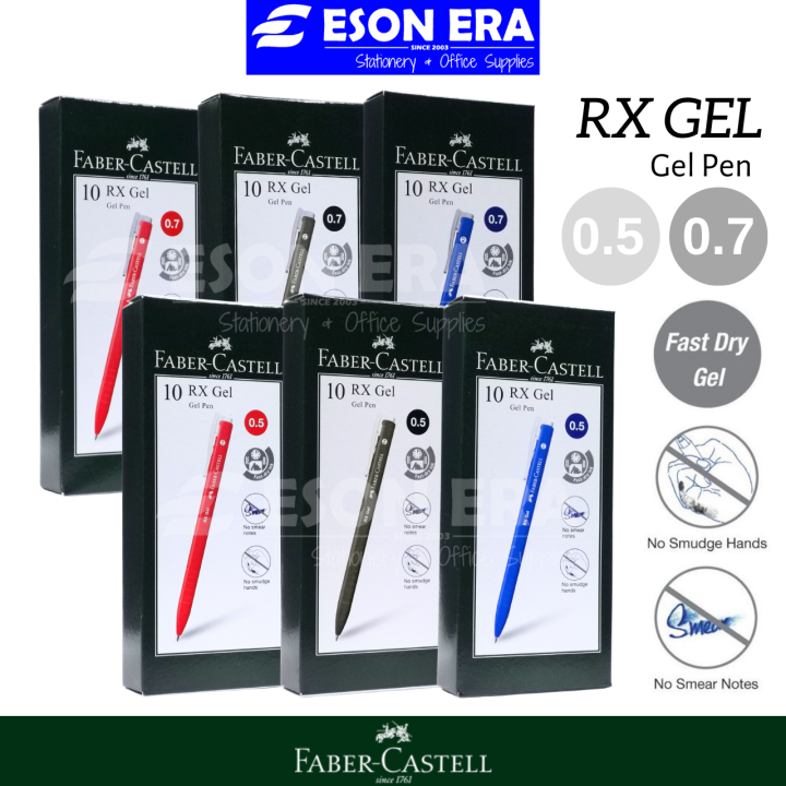 Faber-Castell RX GEL Gel Pen 10pcs/box 0.38mm / 0.5mm / 0.7mm | Lazada
