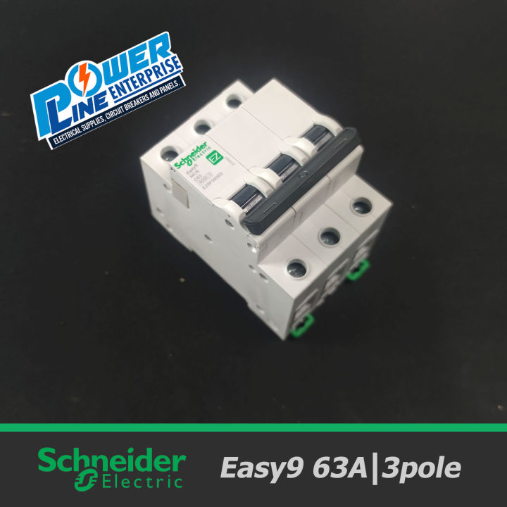 Schneider Easy 9, 6a - 63a 3 pole Miniature Circuit Breaker | Lazada PH