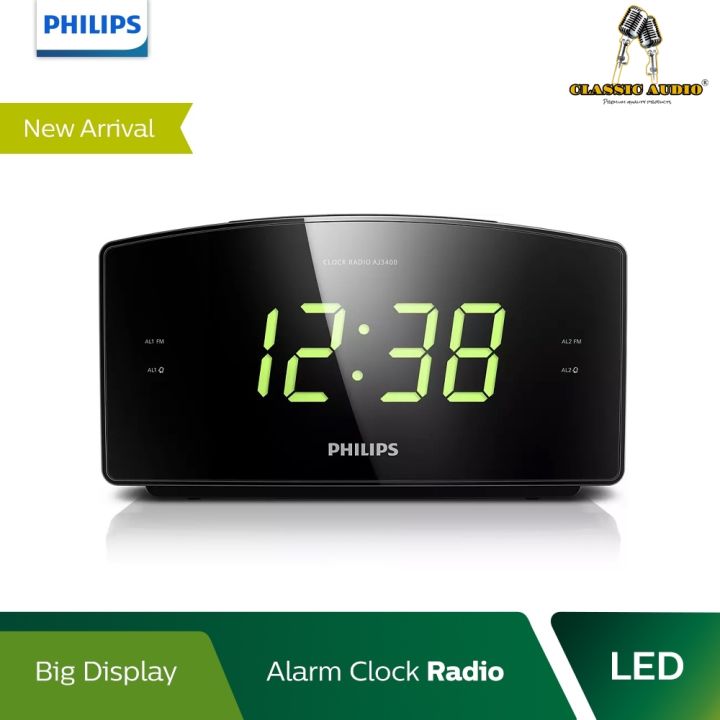 Philips AJ3400/12 Digital Clock Radio / Easy clock set for instruction ...