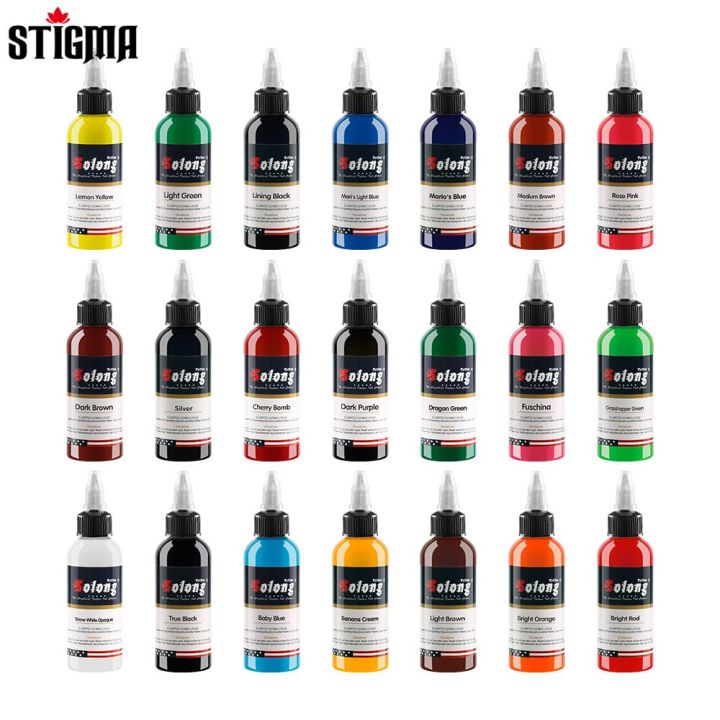 STIGMA 30ml Permanent Tattoo Ink Multicolors Long Lasting Fast Coloring ...