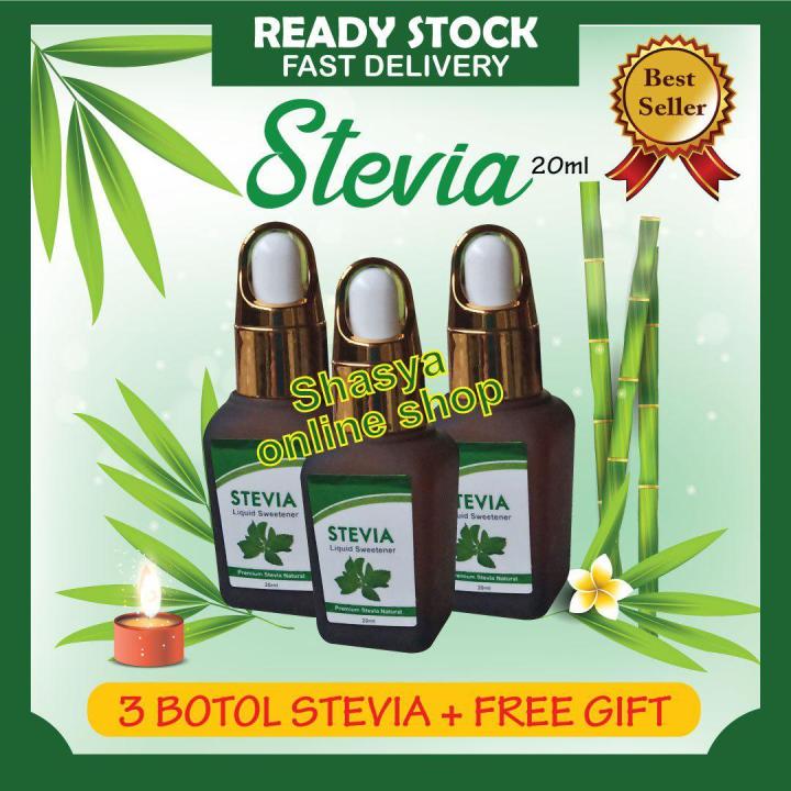 3 Bottles of Stevia Extra Sweetener (20ml) (Family Pack) | Lazada