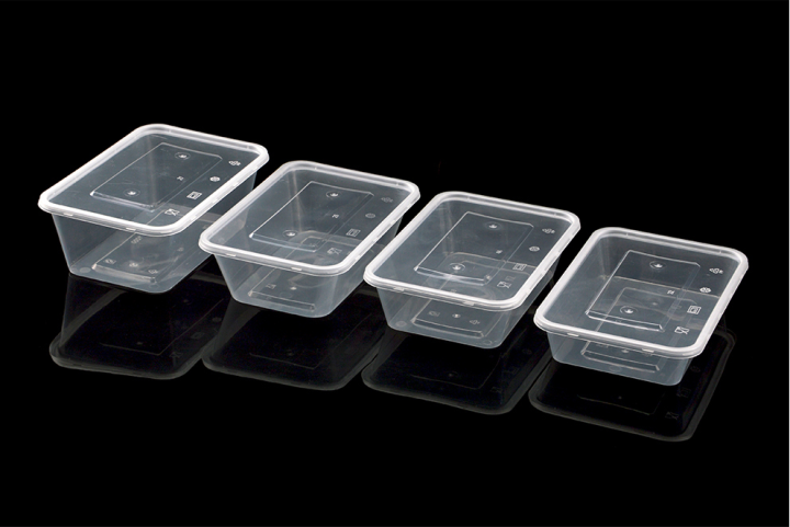 10pcs square 500ml 650ml 750ml microwave plastic container 500ml ...