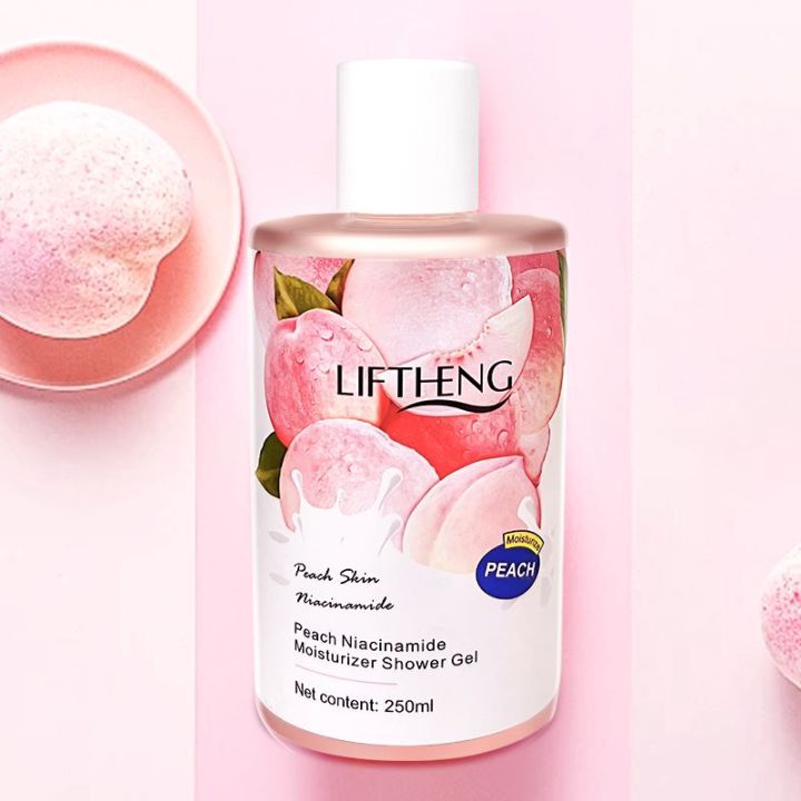 Liftheng peach skin niacinamide moisturizer shower gel sabun mandi ...