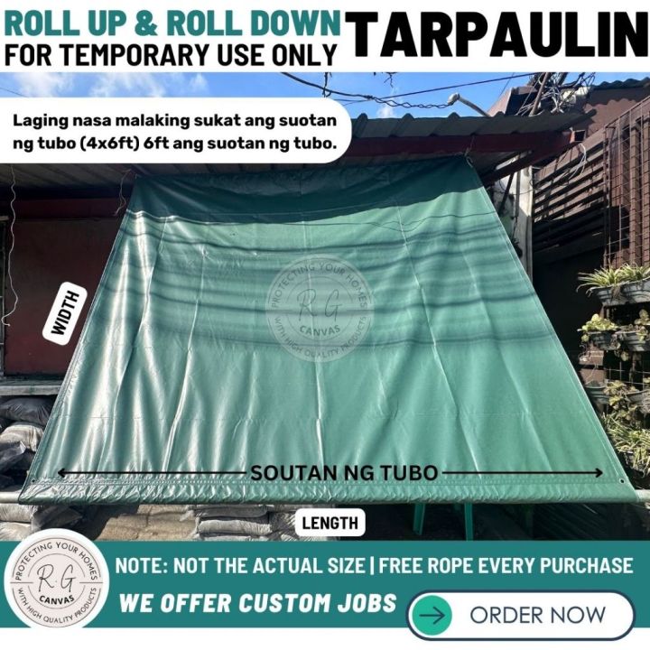 LONA TRAPAL ROLL UP AND DOWN ORIGINAL TARPAULIN with FREE ROPE | Lazada PH