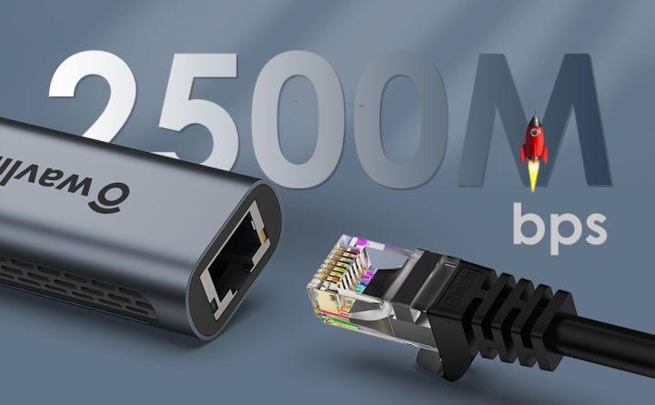 Wavlink Aluminum 2500 Mbps USB C and USB 3.0 Gigabit Ethernet Adapter ...