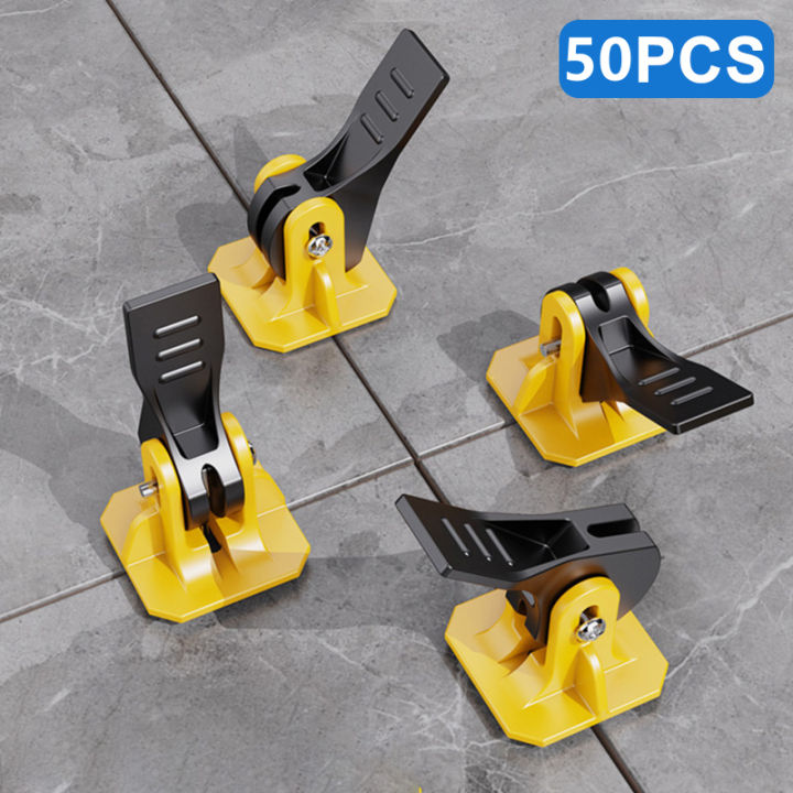 Manooby 50pcs Floor Tile Leveling System Clips Leveler Adjuster Kit Set For The Tile Laying