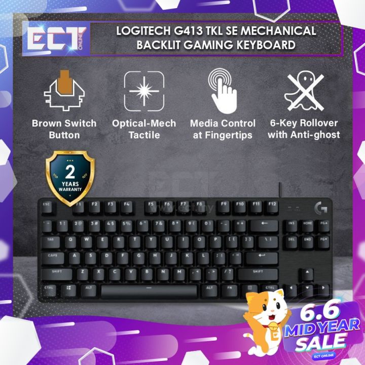 Logitech G413 TKL SE / SE Mechanical Backlit Gaming Keyboard (920 ...