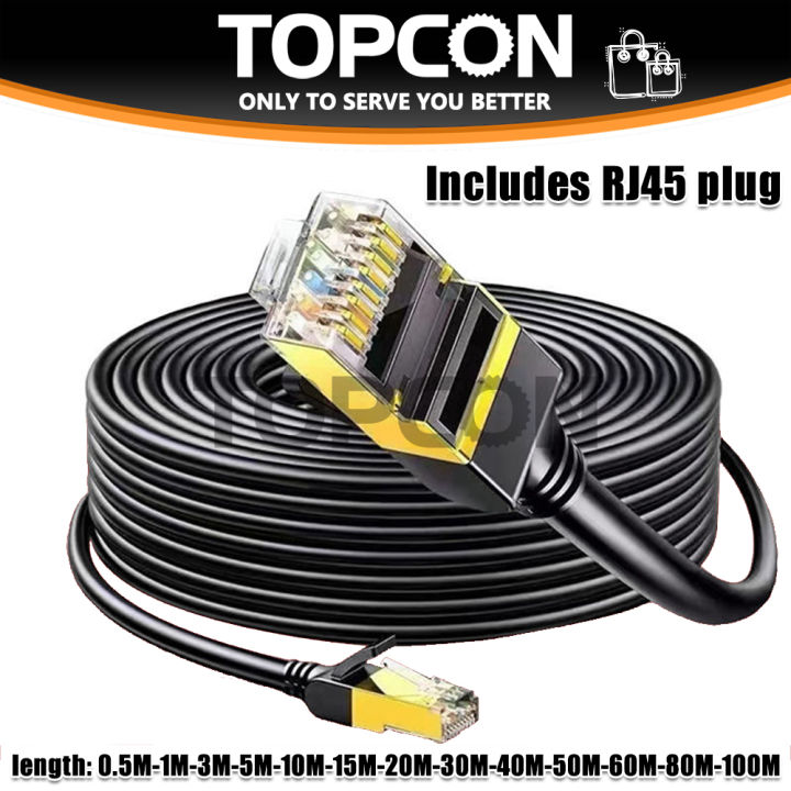 0.5-100M Lan Cable Cat6 Ethernet Network Wire Internet Cable, Gold ...