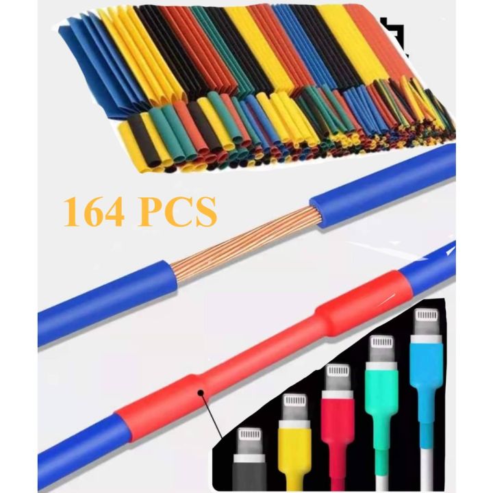 164Pcs Heat shrinkable Tubing Cable Repair Tube Wire Repair Sleeve ...