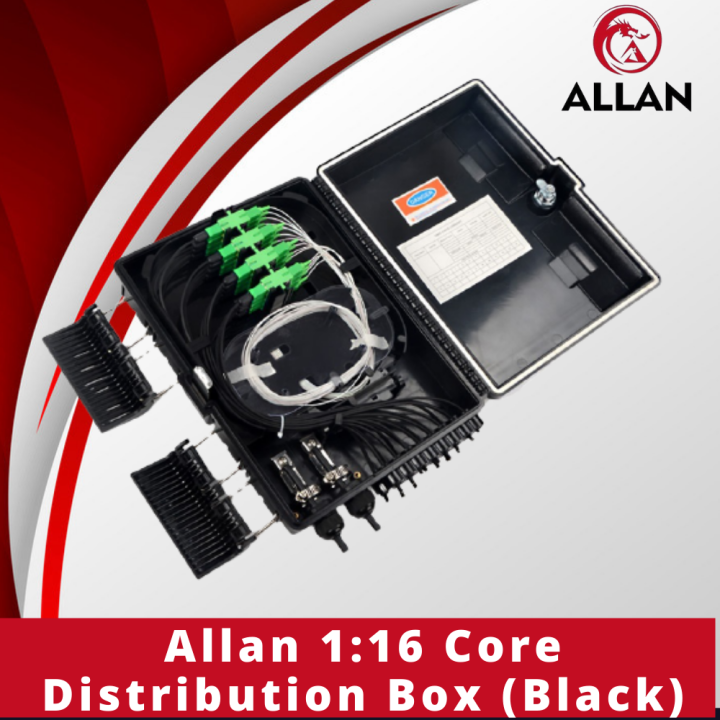 Allan 16-core optical fiber distribution box black foreign trade fiber ...