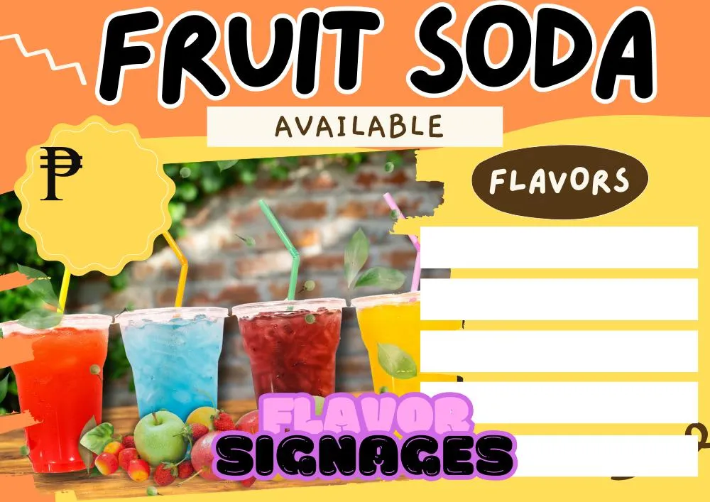 Fruit Soda Signage Business Banners - Meryenda Drinks Signage ...